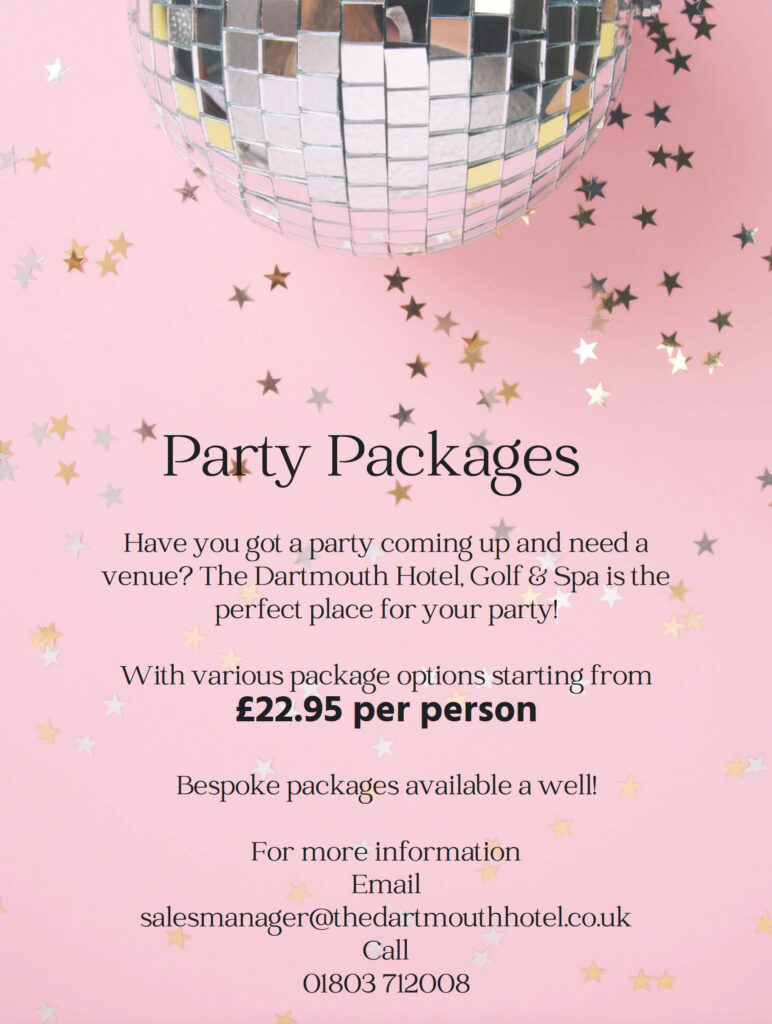 Party Packages at The Dartmouth Hotel, Golf and Spa - Devon